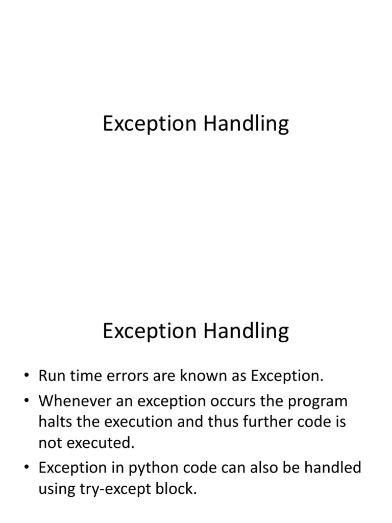 Exception Handling | Download Free PDF | Computer Program | Programming
