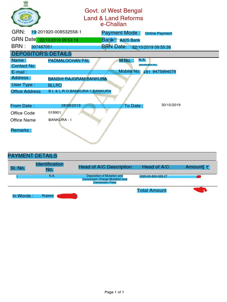 Challan PDF | PDF
