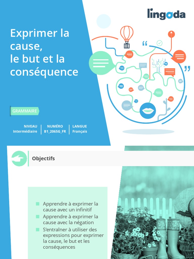 Exprimer cause, but et conséquence en français | PDF | Sujet (Grammaire ...