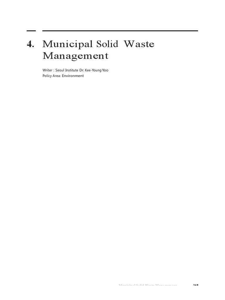 2권 10 Environment Municipal Solid Waste Management | PDF | Waste ...