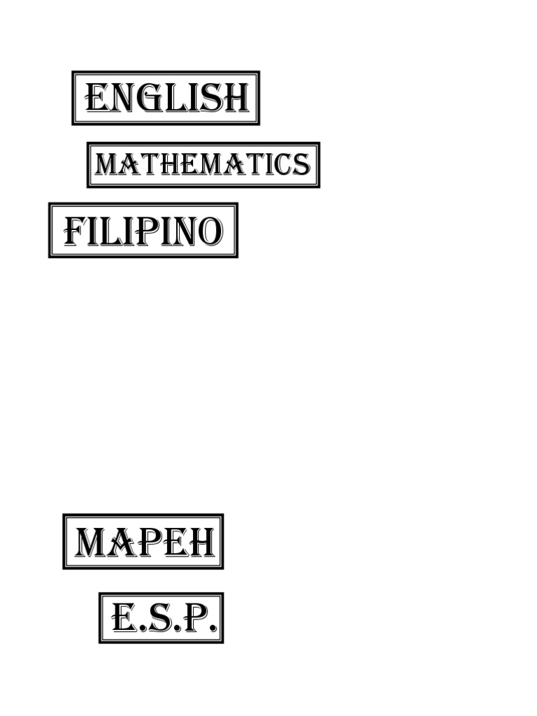 English Filipino: Mathematics | PDF