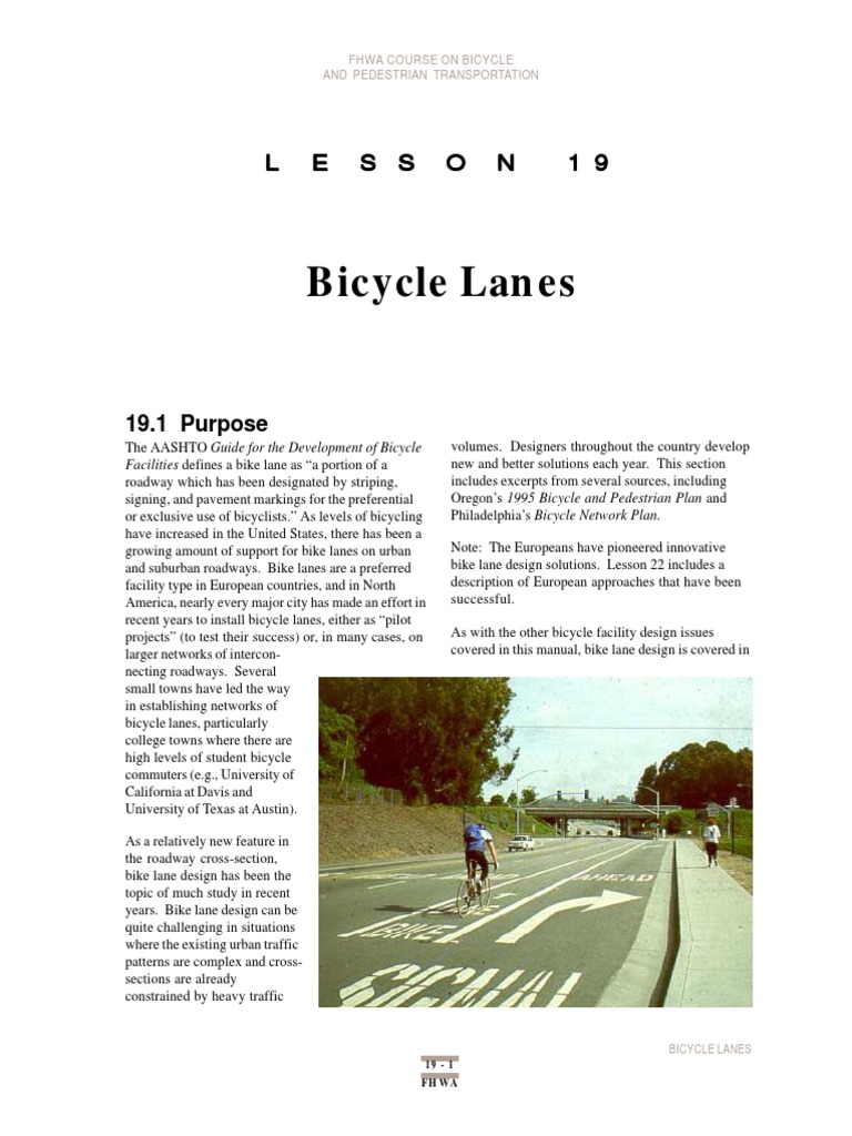 Bicycle Lane Design Solutions | PDF | Cycling Infrastructure | Lane
