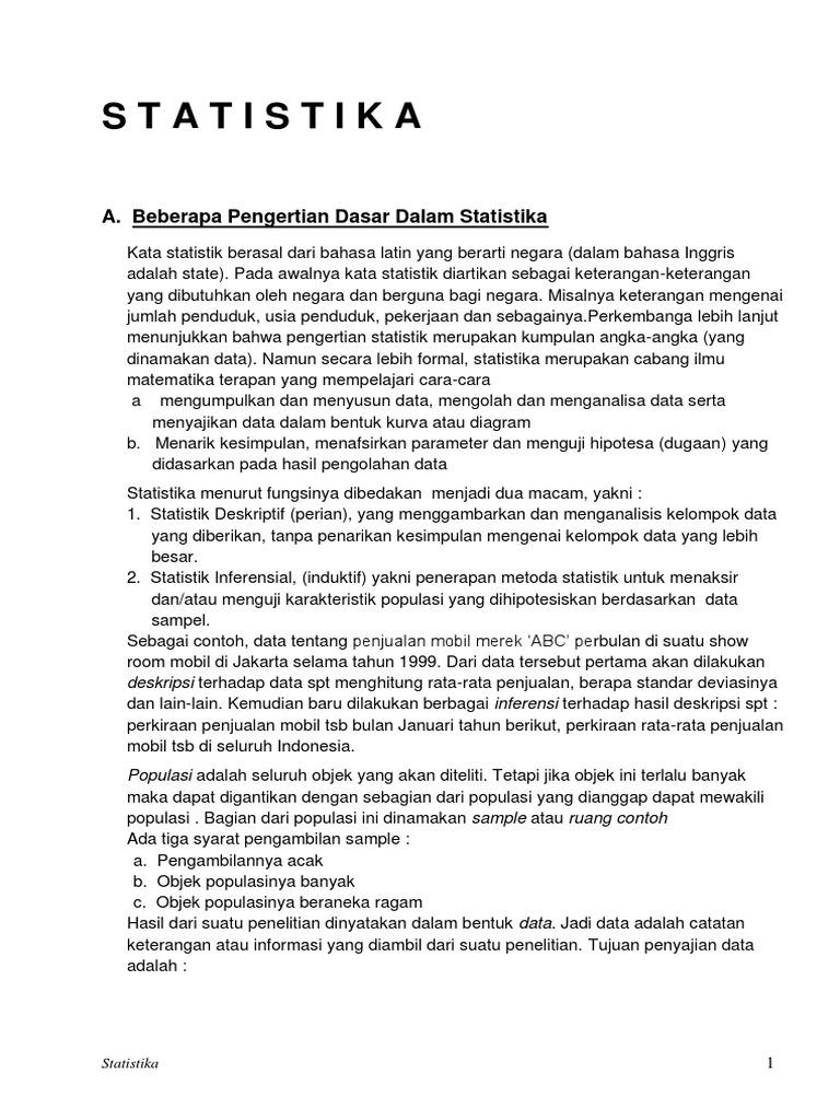 01-Ukuran Pemusatan Data | PDF