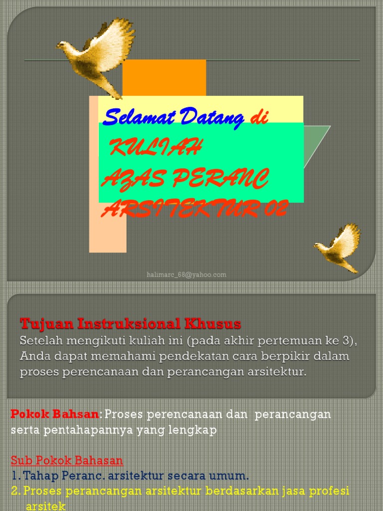 Proses Perancangan Arsitektur | PDF