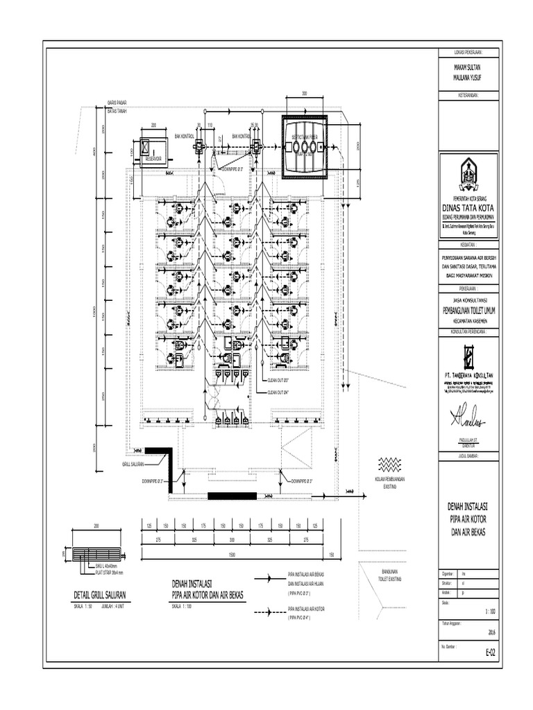 E-02 Denah Pipa Air Kotor | PDF