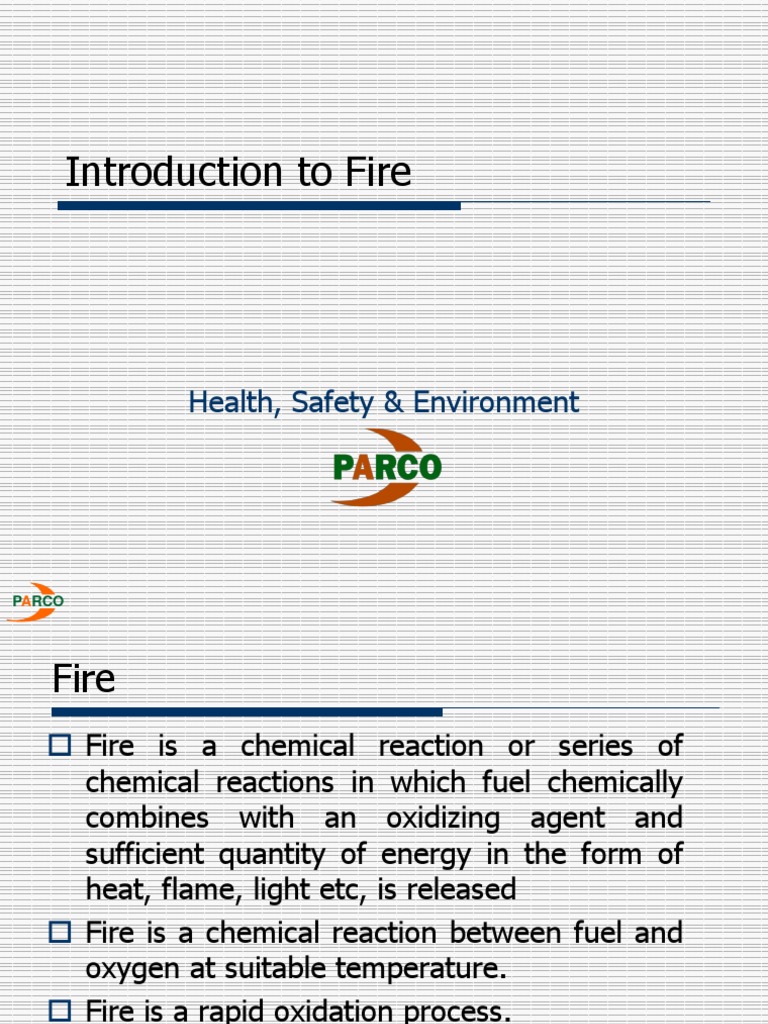 Introduction To Fire: Health, Safety & Environment | Download Free PDF ...