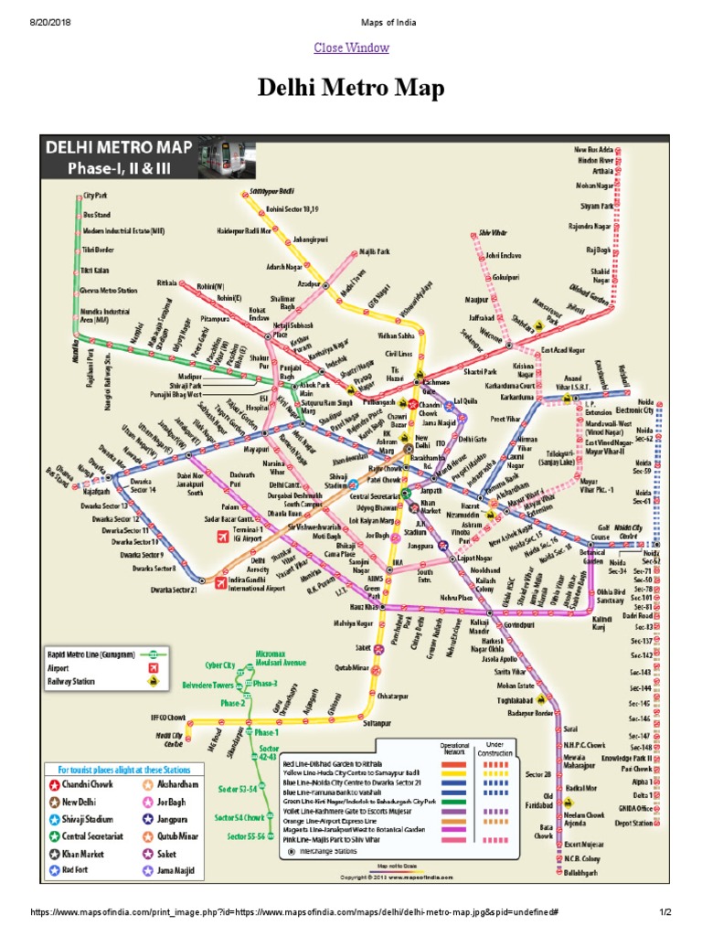 Delhi MEtro Map | PDF
