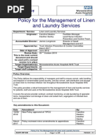 Hospital Linen and Laundry Management Policy | PDF | Hygiene ...