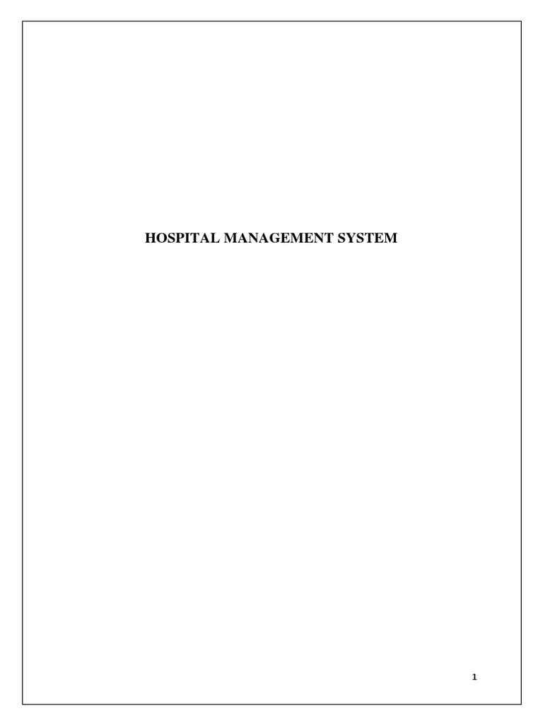 Hospital Management System | PDF | Software Testing | Unit Testing