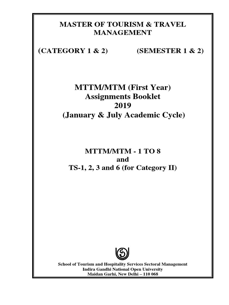 MTTM 1st Year 2019 | PDF | Tourism | Human Resources