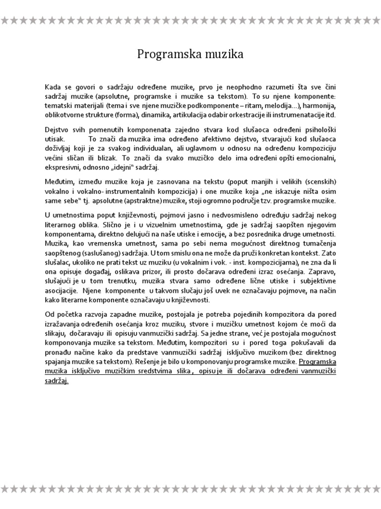 Programska Muzika | PDF