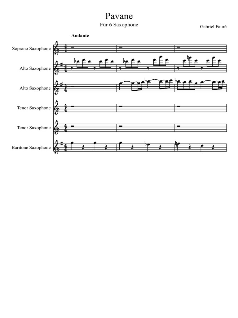 Faure Pavane | PDF | Popular Music | Western European Music