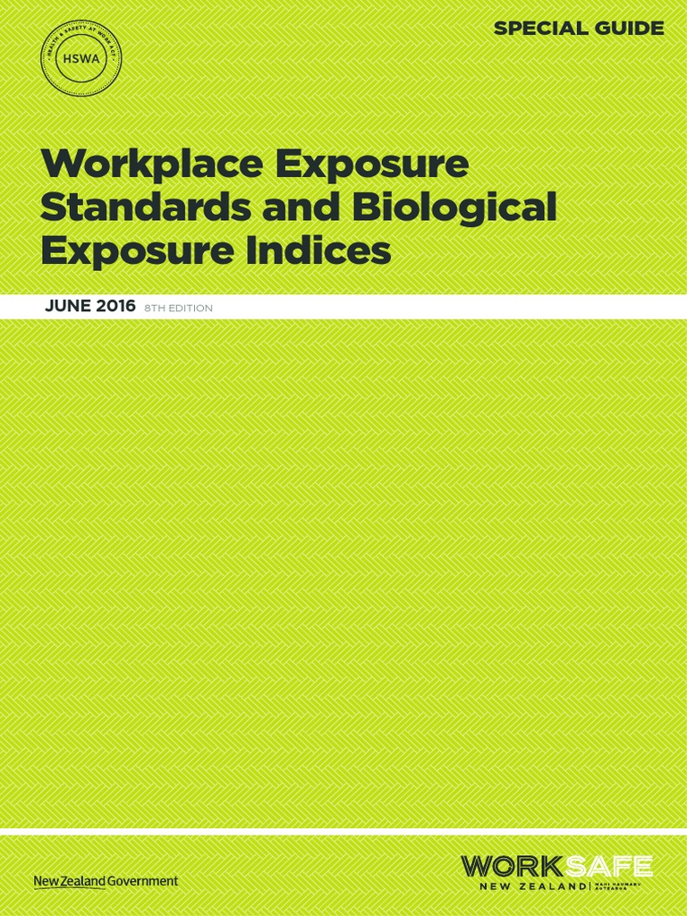 Workplace Exposure Standards 2016 PDF | PDF | Occupational Hygiene ...