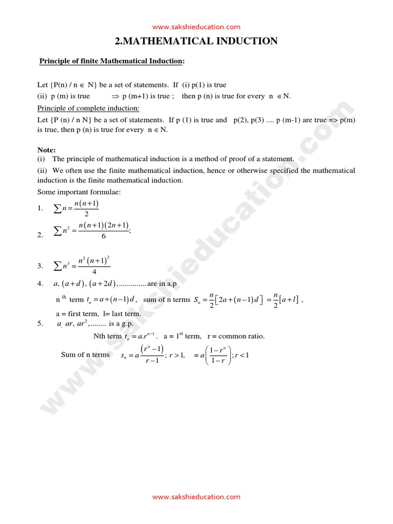 02 Mathematical Induction PDF | PDF | Numbers | Number Theory