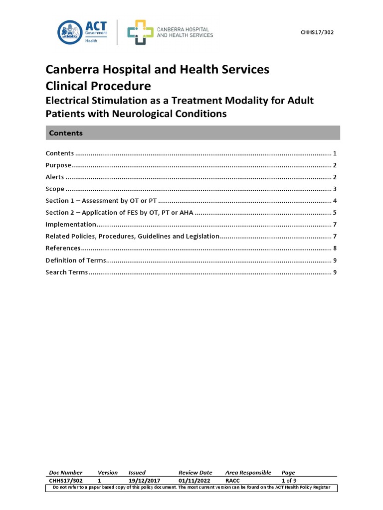 Electrical Stimulation for Neurological Rehab | PDF | Physical Therapy ...