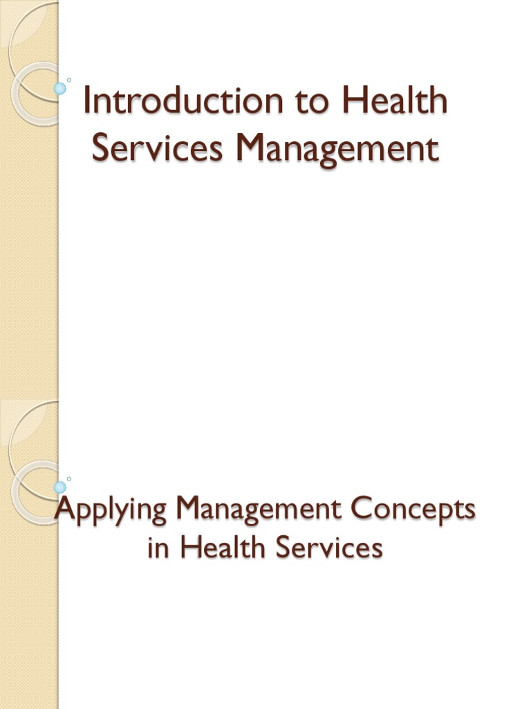 Introduction To Health Services Management | PDF | Health ...