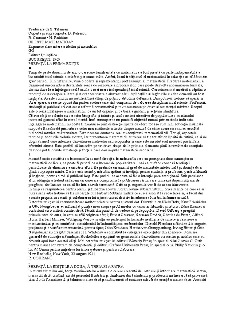 Ce Este Matematica | PDF