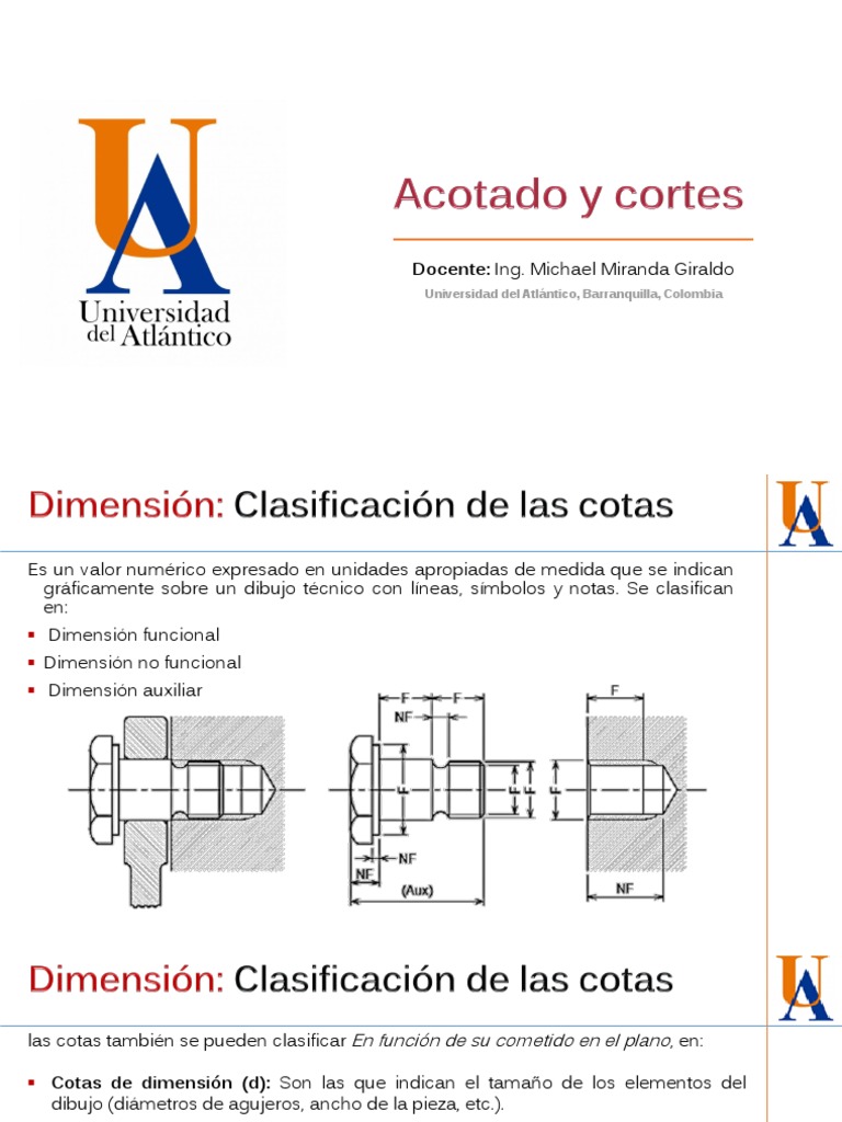 1.1. Acotado, Corte | PDF | Dimensión | Dibujo
