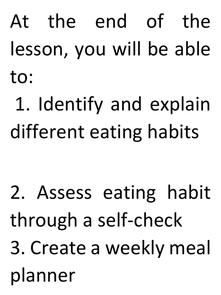 4 Types of Eating Habits | PDF