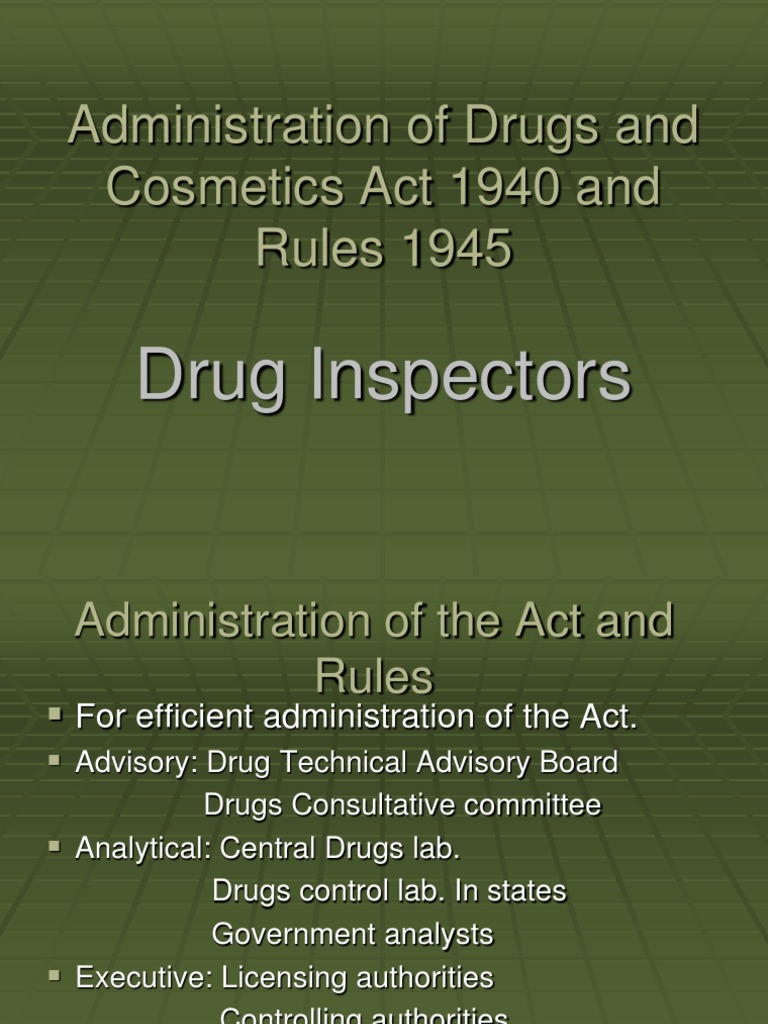 Drugs Inspector | PDF | Pharmacy | Pharmacology