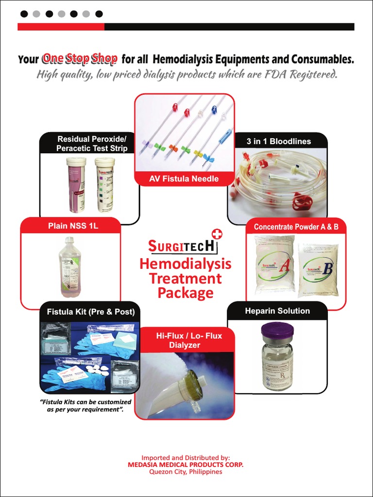 Hemodialysis Fistula Kit Overview | PDF | Hemodialysis | Membrane