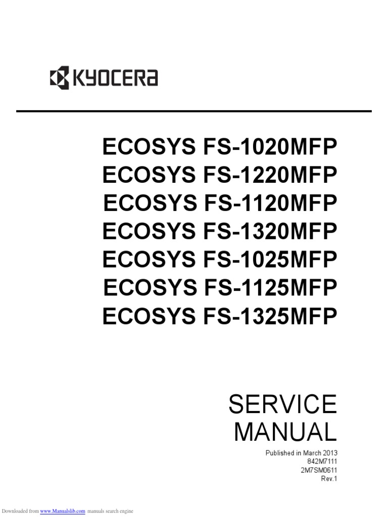 Ecosys Fs-1020Mfp Ecosys Fs-1220Mfp Ecosys Fs-1120Mfp Ecosys Fs-1320Mfp ...