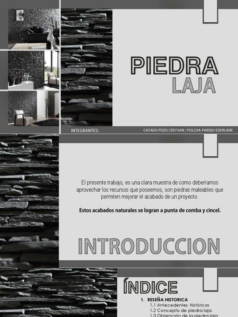 Piedra Laja Final PDF | PDF | Aluminio | Roca (geología)