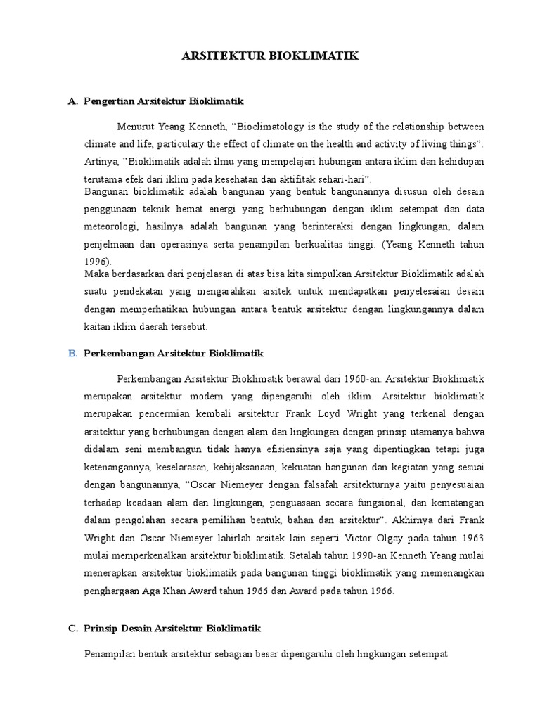 Bioklimatik | PDF | Griya & Taman | Seni
