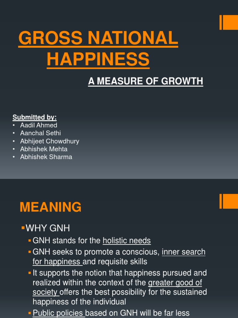 Gross National Happiness: A Measure of Growth | PDF | Gross Domestic ...