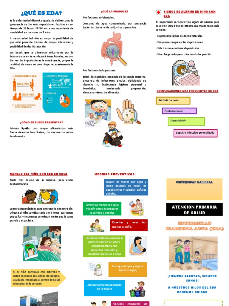 Triptico Eda | PDF | Diarrea | Heces