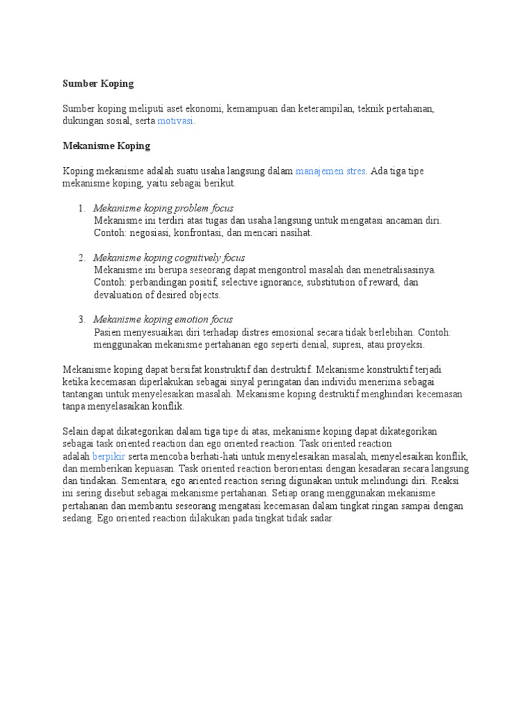 Sumber Koping | PDF | Karier & Perkembangan