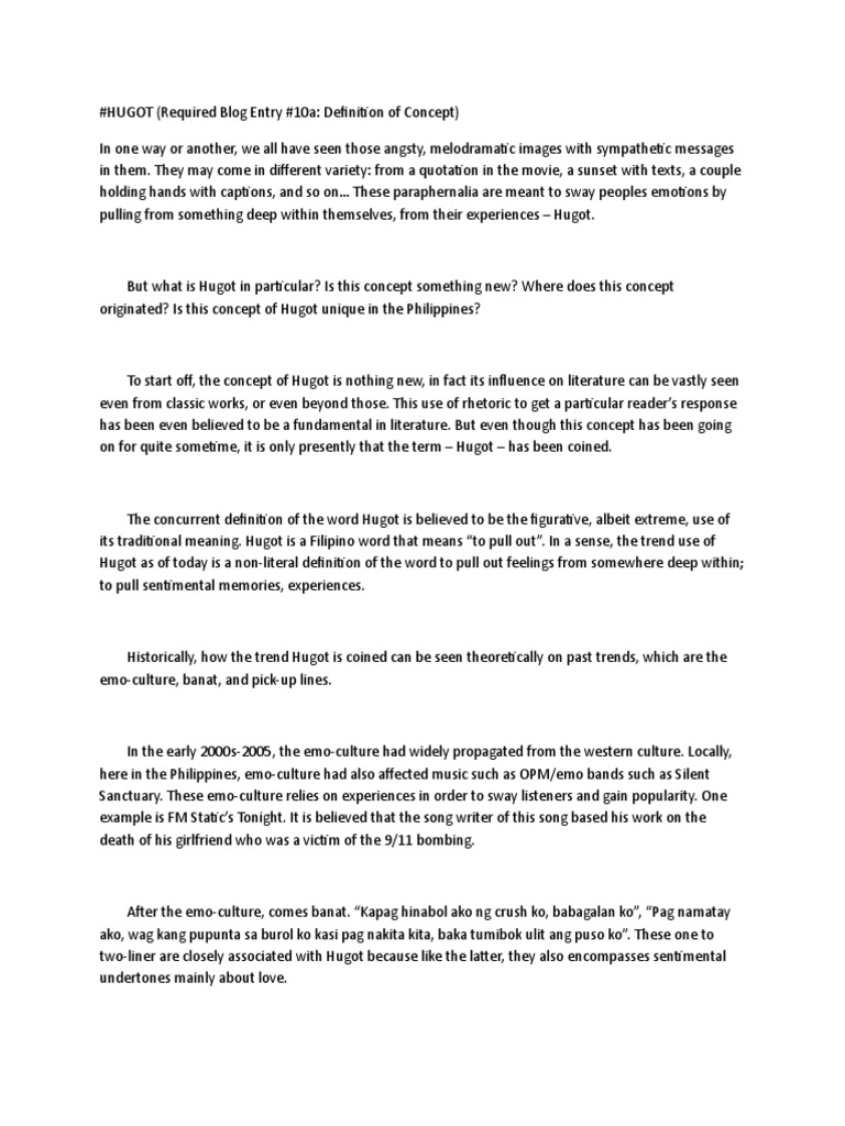 Hugot Line HISTORY | PDF | Advertising | Emotions