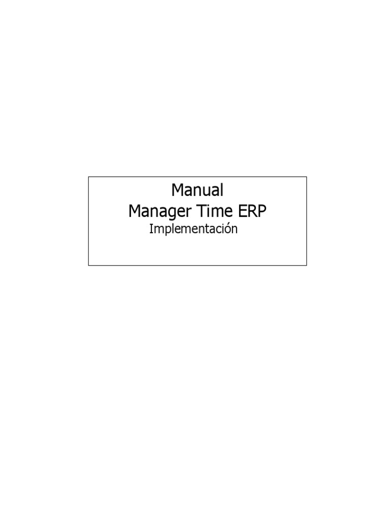 Manual Time ERP PDF | PDF | Point and Click | Planificación de recursos ...