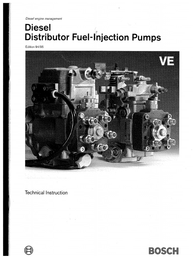 Theory of Bosch VE Type Rotary Diesel Fuel Injection Pump PDF | PDF