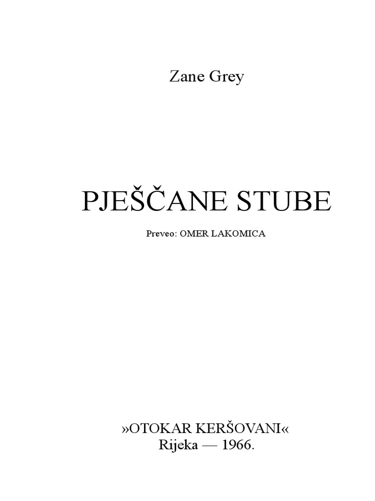 Zane Gray - Pescane Stepenice | PDF
