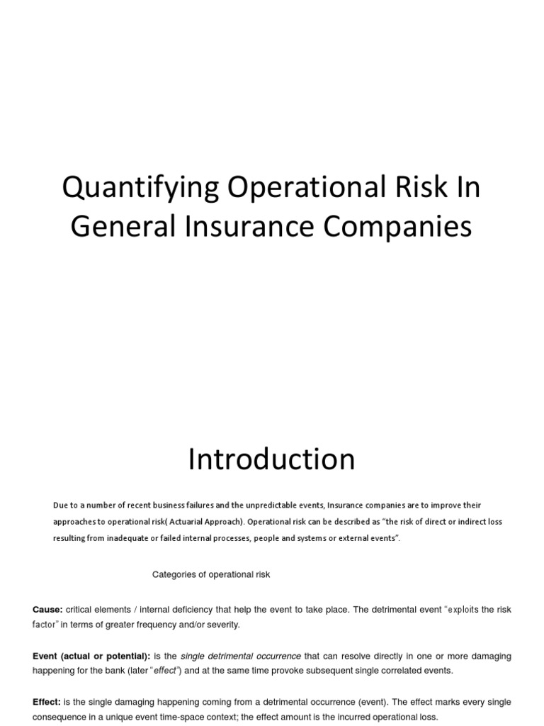 Case Study Operational Risk | PDF | Operational Risk | Risk Management