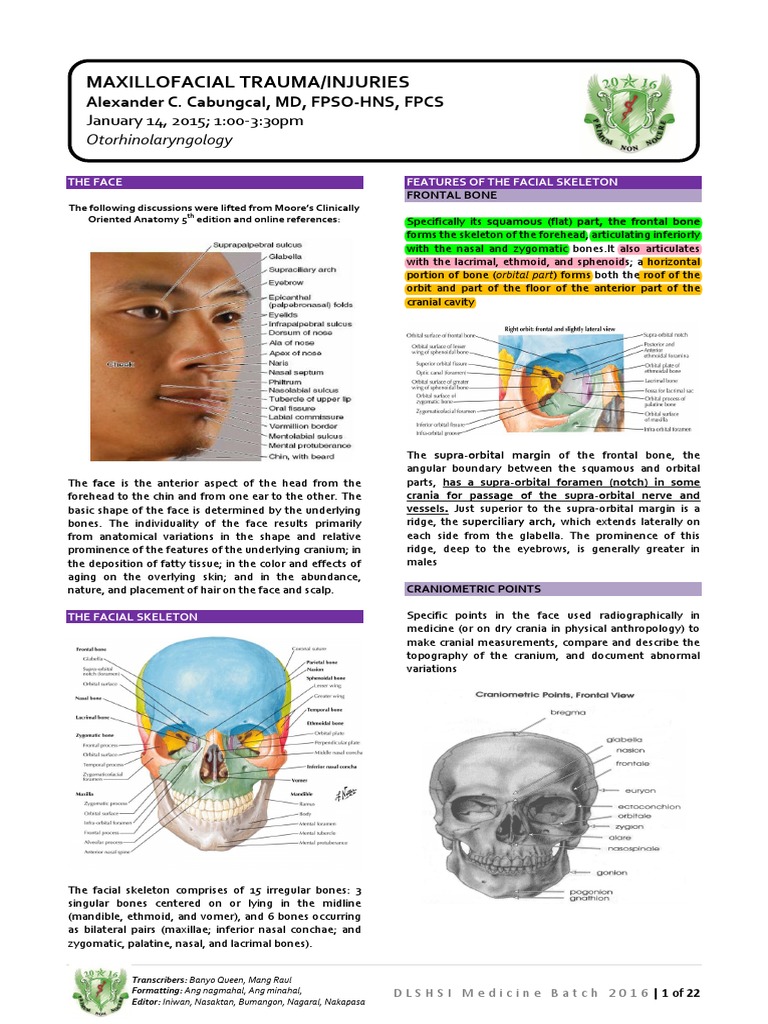 Maxillofacial Injuries | PDF | Skull | Face