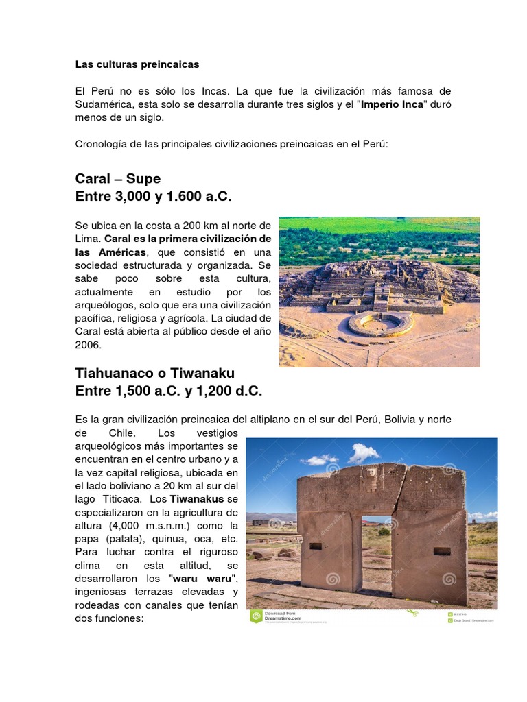 Culturas Preincaicas del Perú | PDF | Imperio Inca | Perú