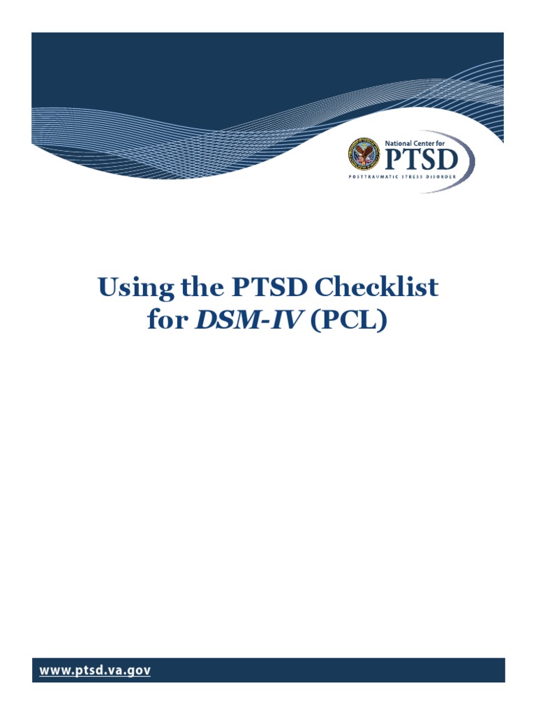 Using The PTSD Checklist For DSM-IV (PCL) : WWW - Ptsd.va - Gov | PDF ...