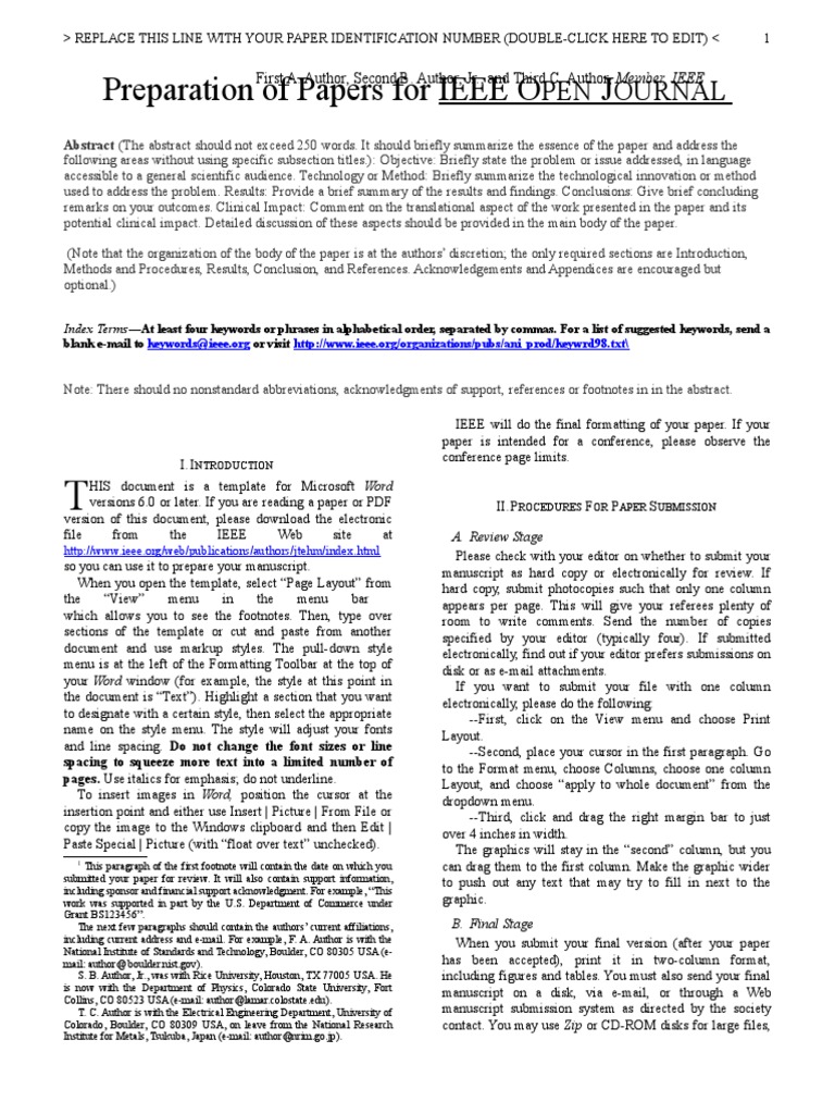 Formato IEEE Reporte Científico | PDF | Page Layout | Citation