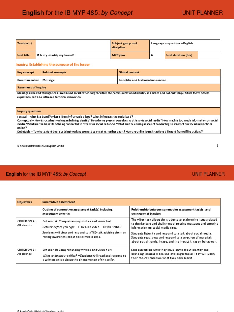 English For The IB MYP 4&5:: by Concept | PDF | Social Media | Popular ...
