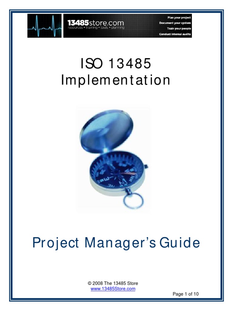 ISO 13485 Implementation: Project Manager's Guide | Download Free PDF ...