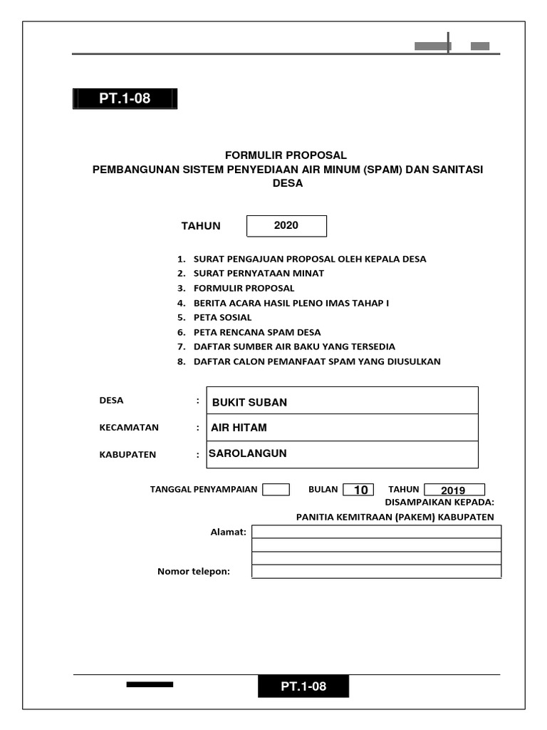 Proposal Hid Pamsimas | PDF