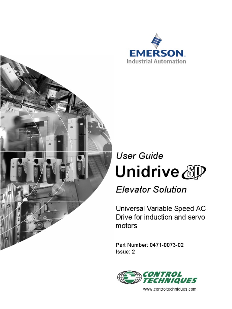 Unidrive SP Elevator Issue 2 | PDF | Electric Motor | Elevator