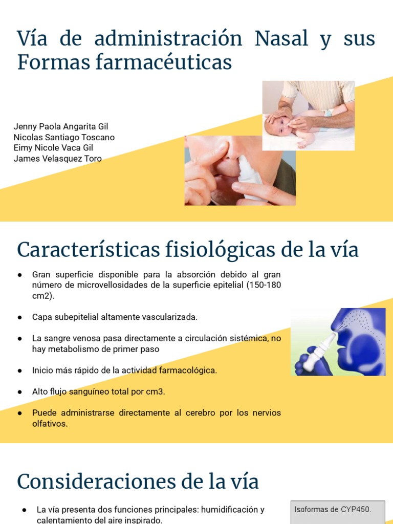 Via de Administracion y FF Nasal | PDF | Medicamentos con receta ...