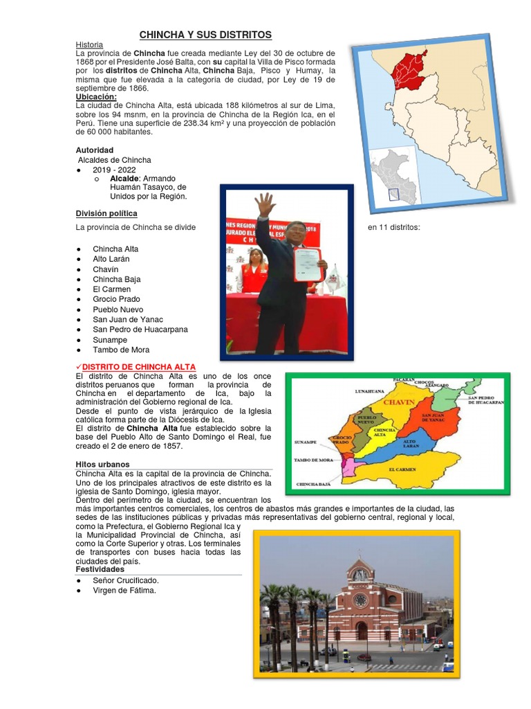 Chincha y Sus Distritos | PDF