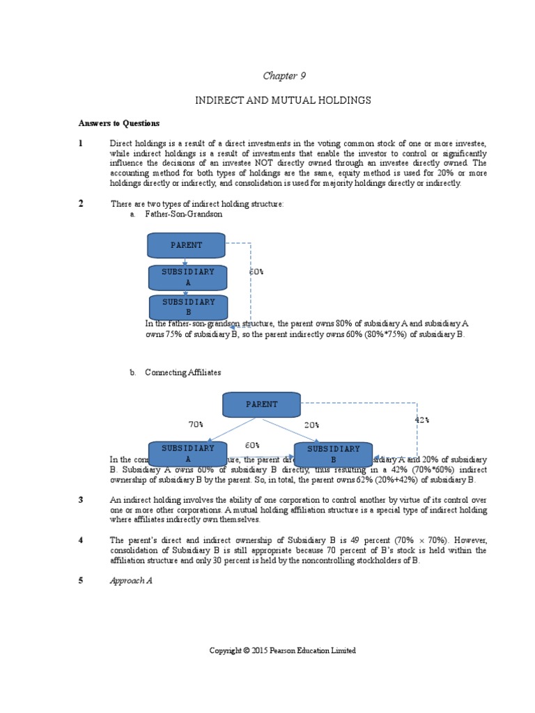 ch09 Beams12ge SM | PDF | Retained Earnings | Subsidiary