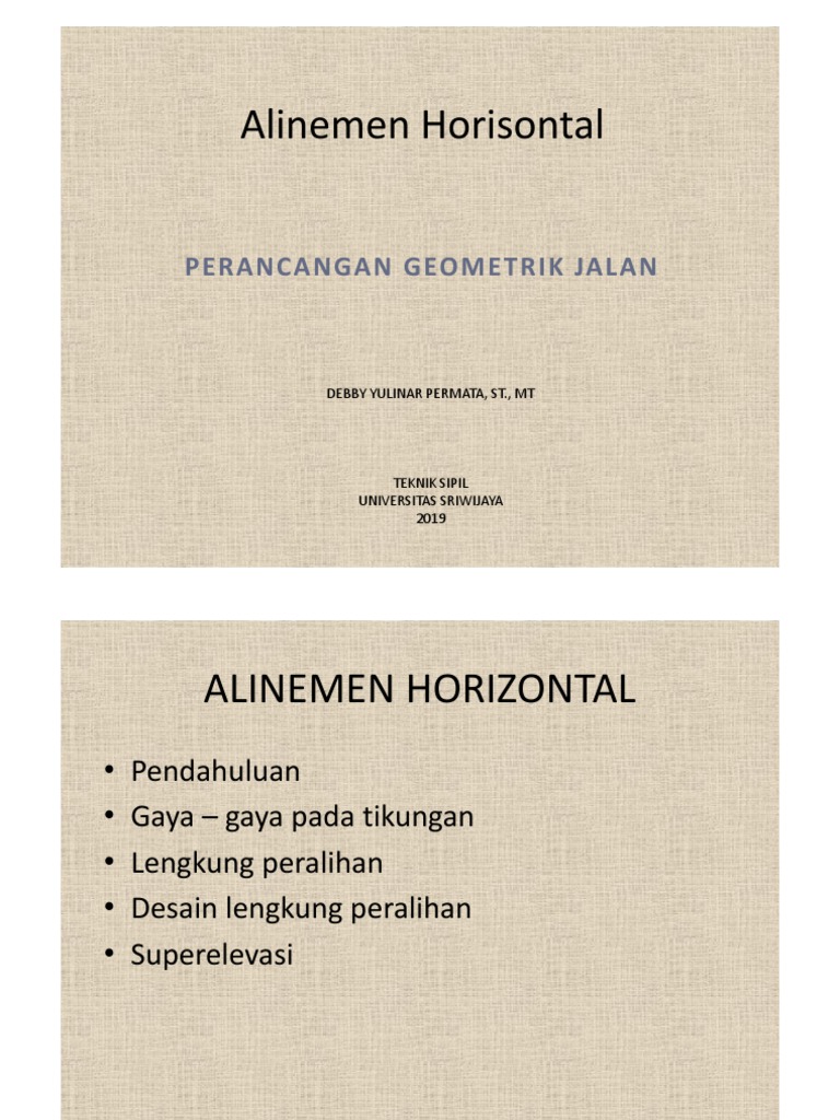 PGJ - Alinemen Horisontal (Teori) - 2019 | PDF