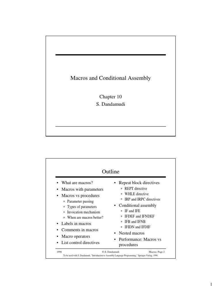 Ch10 Macros | PDF | Assembly Language | Macro (Computer Science)