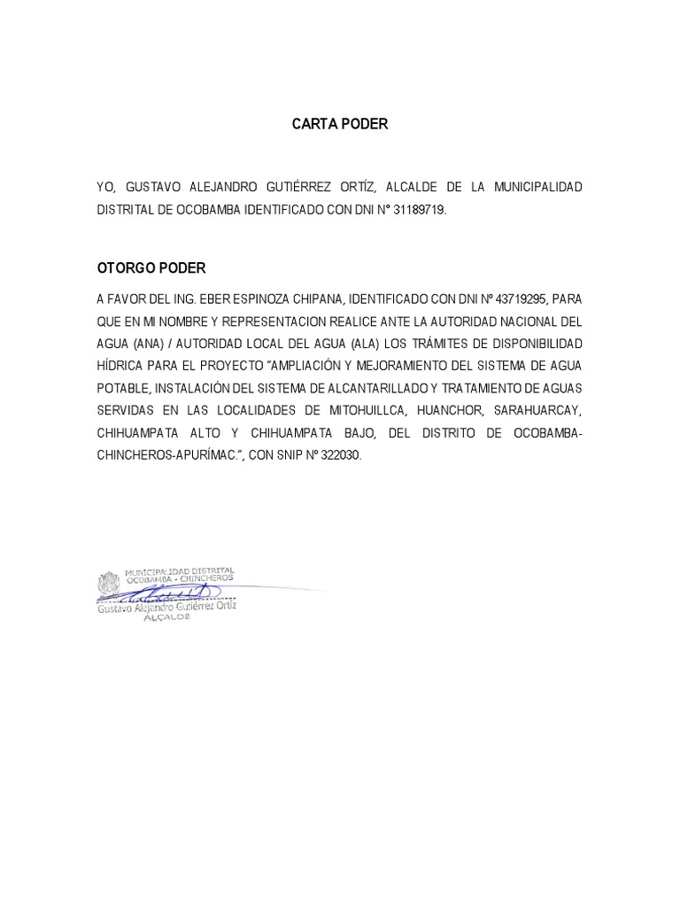 Carta Poder Ana | PDF